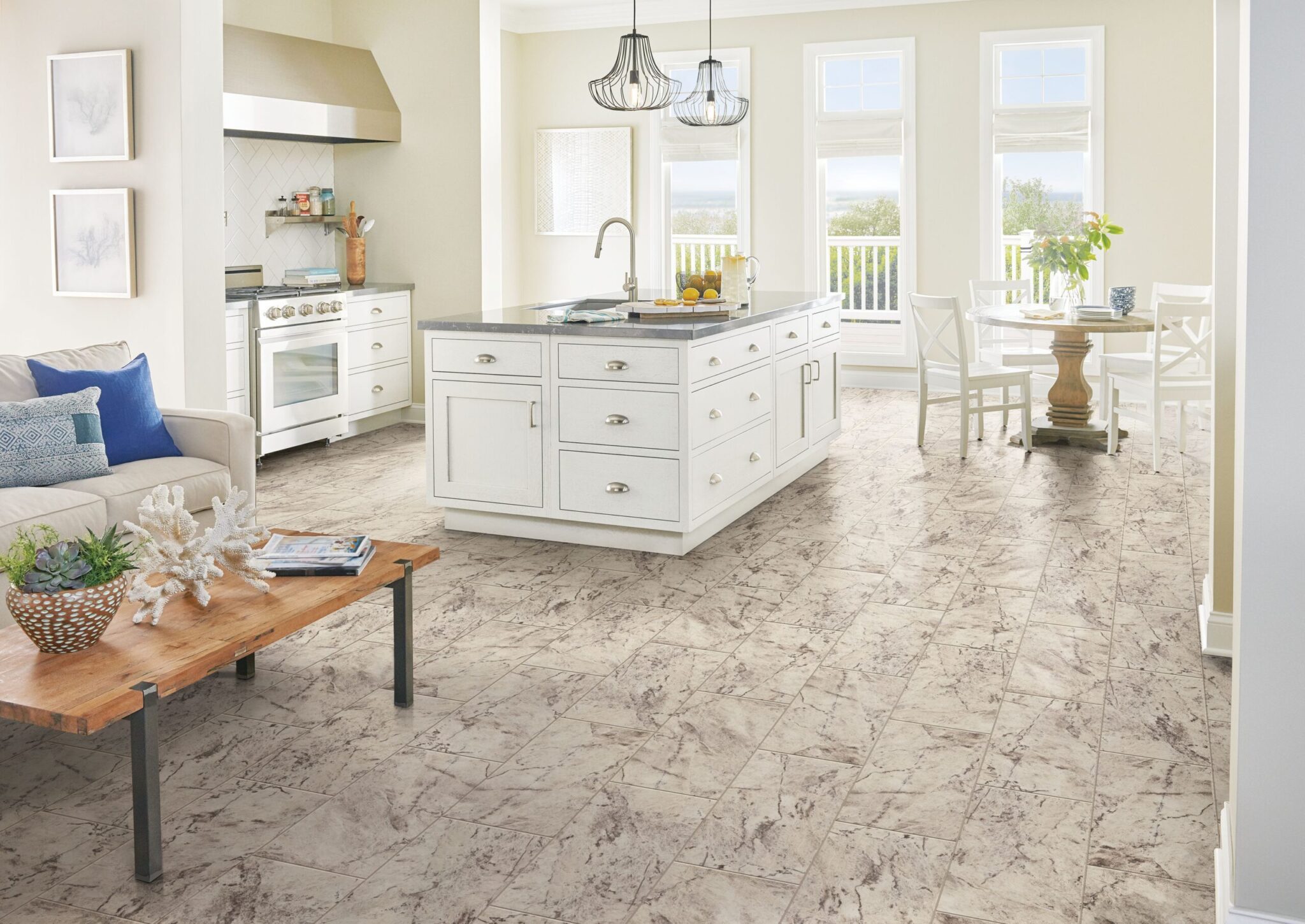 Alterna Tile Coronis Marble Morning Dove Engineered Tile Width: 12 ...